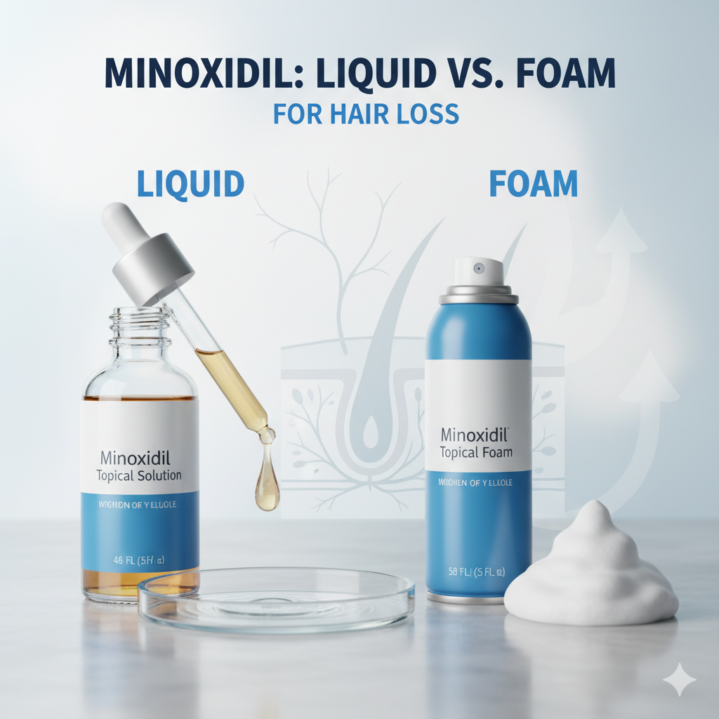 Minoxidil Foam vs Liquid: Which is Best for Male Pattern Baldness?